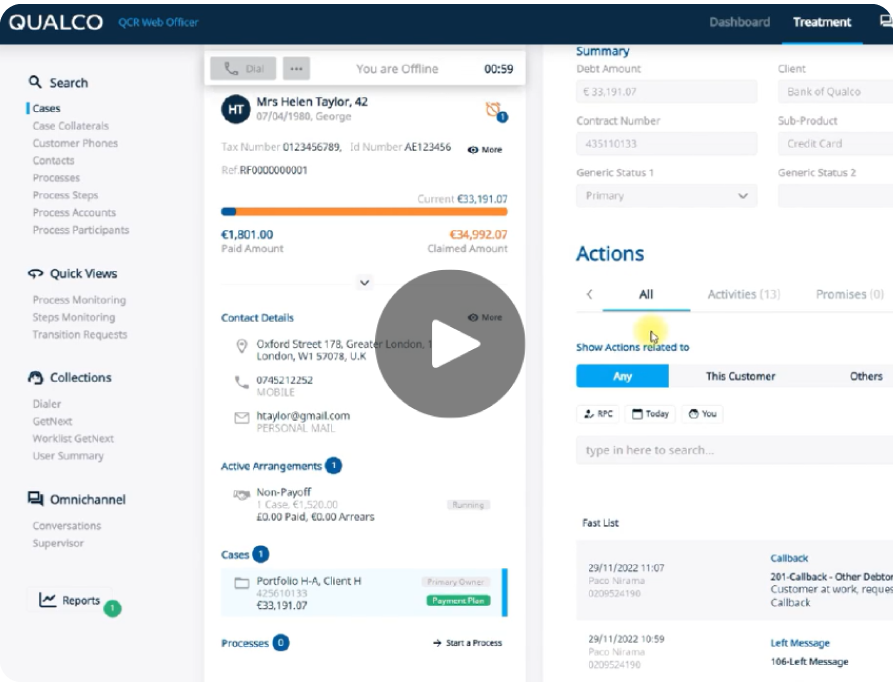 DEMO VIDEO QCR: SIMPLIFYING CASE MANAGEMENT IN DEBT COLLECTIONS